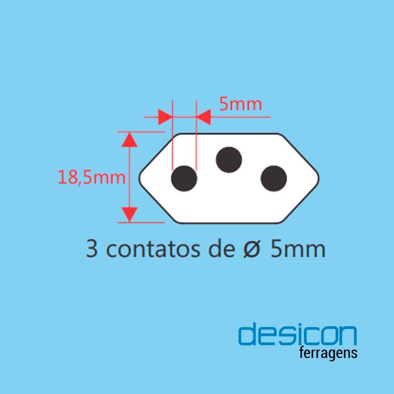 10 Plug Fêmea 2P + T Fame 20A 250V Cinza | MadeiraMadeira