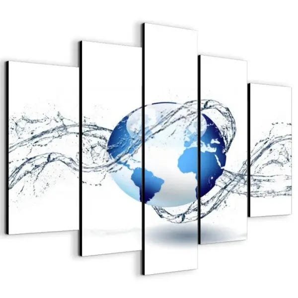 Quadros Decorativos Sala globo terra água | MadeiraMadeira