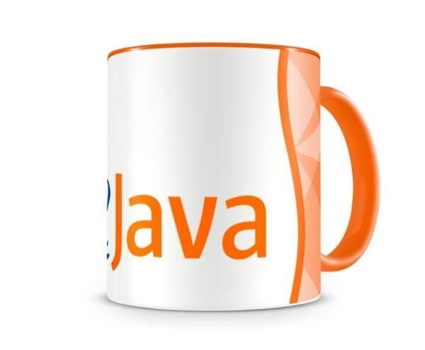 Caneca Linguagem Java color Laranja | MadeiraMadeira