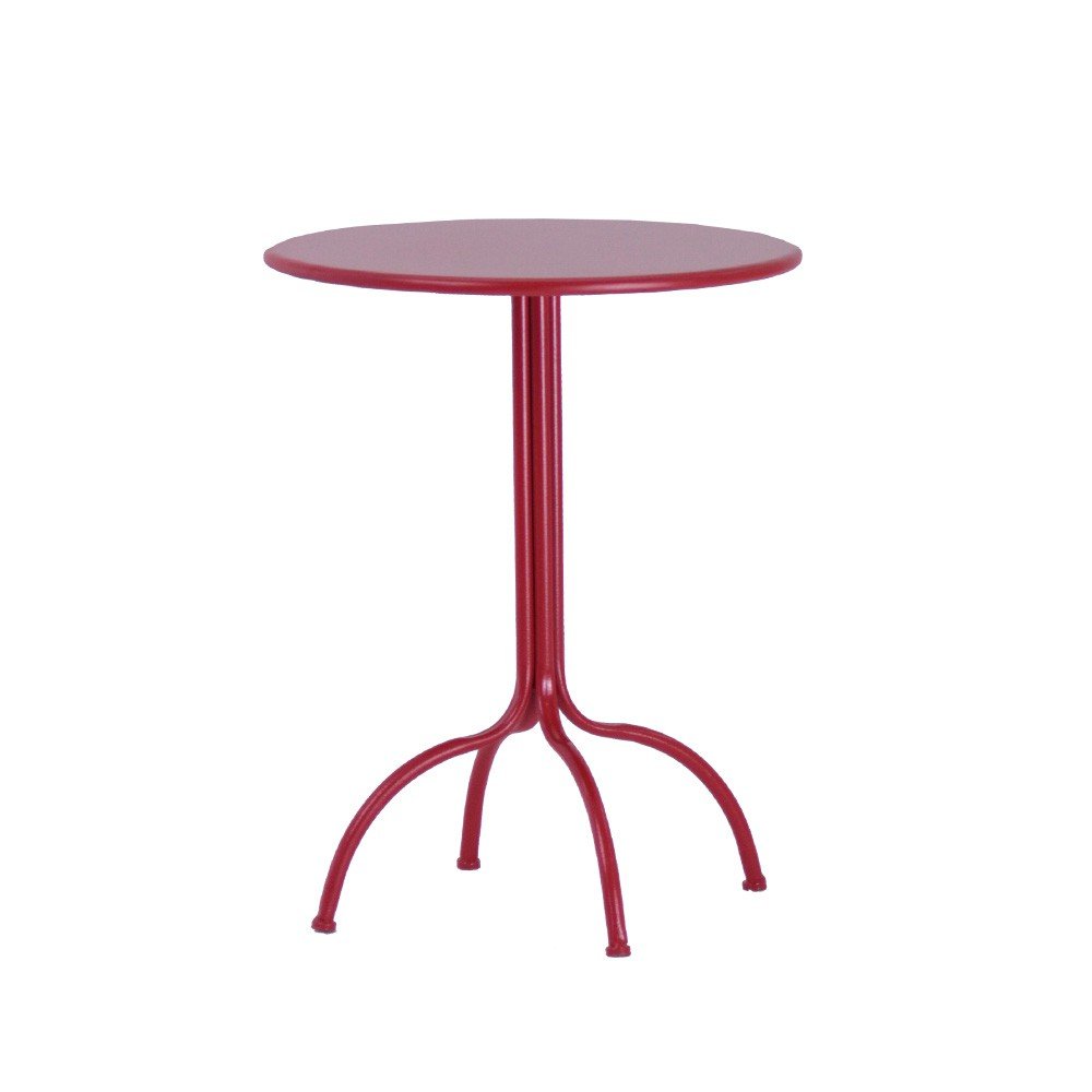 Mesa Lateral Bibelô Redonda 46x56cm Grande - Vermelho | MadeiraMadeira