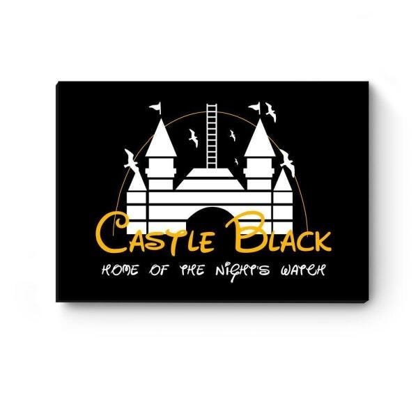 Quadro decorativo MDF Castle Black Preto | MadeiraMadeira