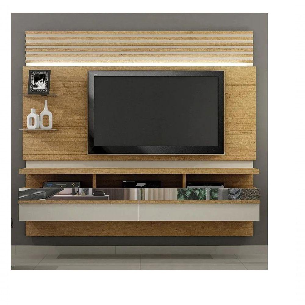 Home Theater Nápoles Para Tv Até 65 Cinamomo/off White | MadeiraMadeira