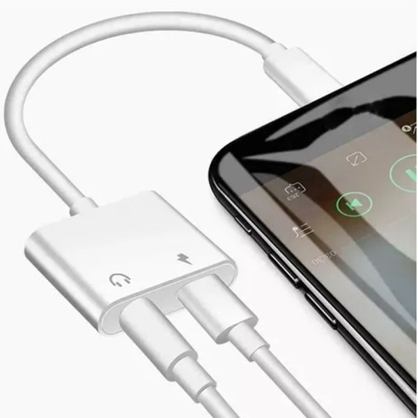 Adaptador Fone P2 E Carregador iPhone Lightning Áudio | MadeiraMadeira