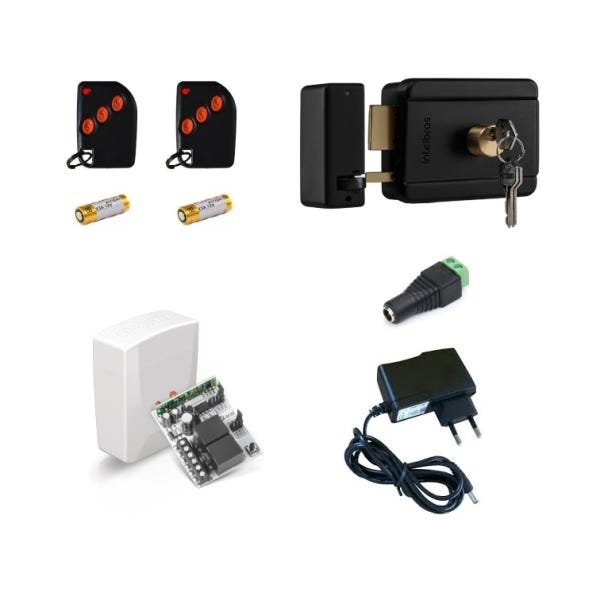 Kit Fechadura Eletrica Intelbras Fx500 Kit com 2 Controle Remoto ...