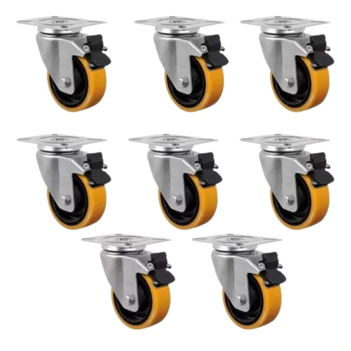 Rodizio Girat Placa 5 " Pu C/freio 2400 Kg Gl514 Pe G (8 Und) Schioppa ...