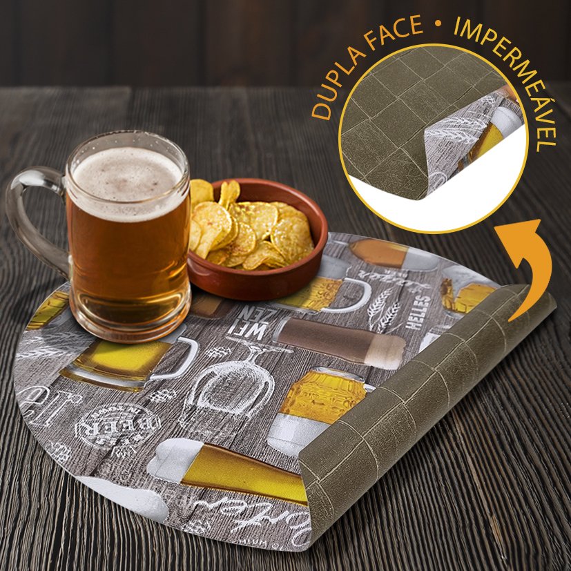 20 Jogo Americano Dupla Face Bar Restaurante Pvc KB Wood Rd ...