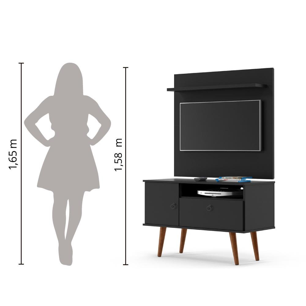 Painel Para Tv Até 32 Polegadas Com Rack 2 Portas Yan Preto ...