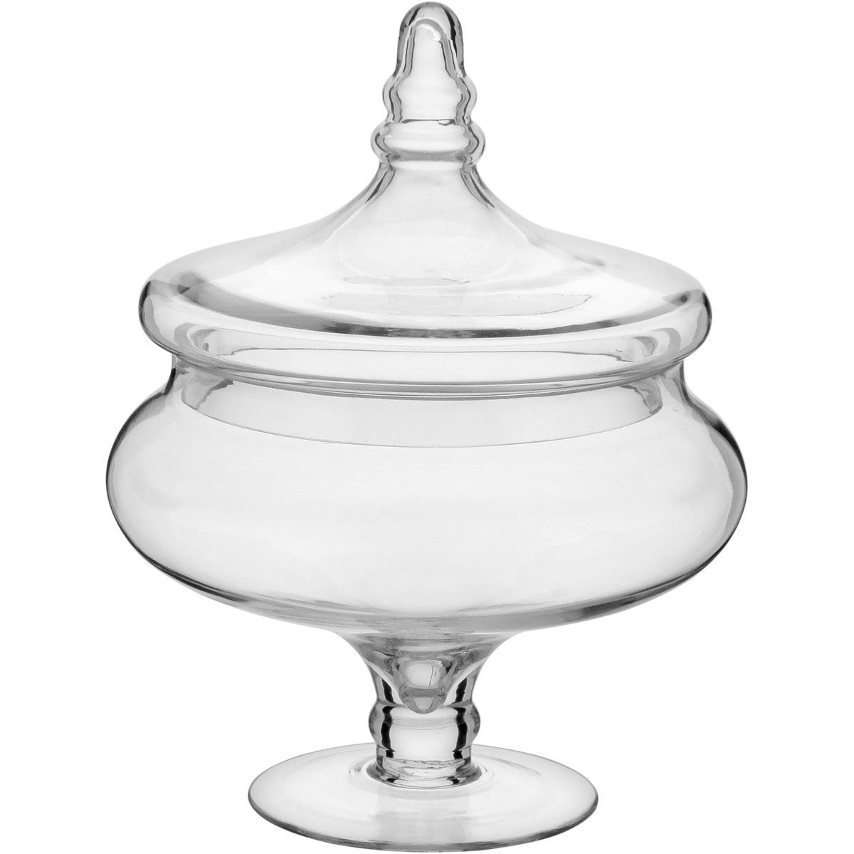 POTICHE 31x24x24cm VIDRO TRANSPARENTE | MadeiraMadeira
