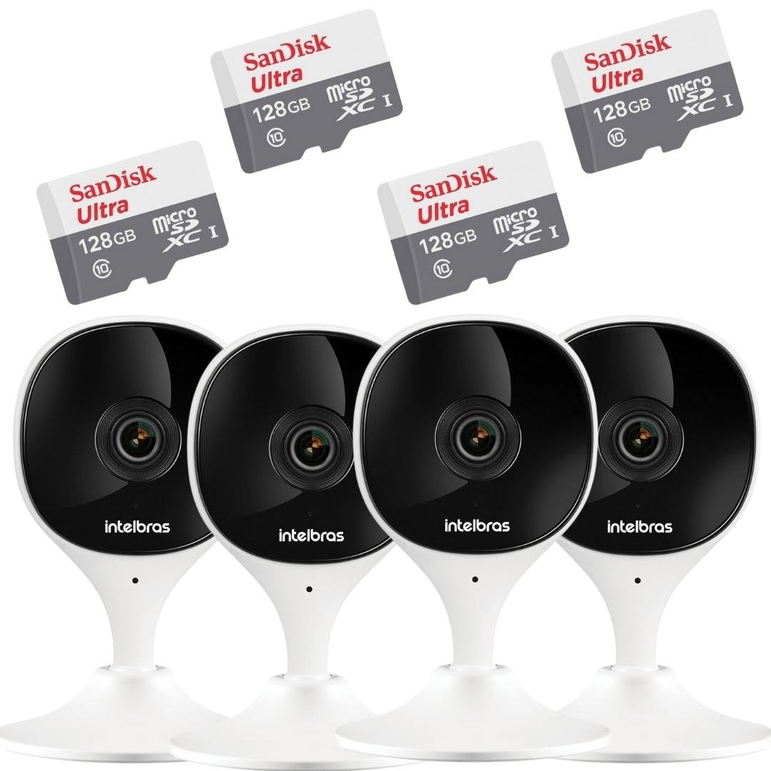 4 Câmeras Ip Wi-fi Full Hd Imx Mibo Intelbras + Sd 128gb Ultra ...