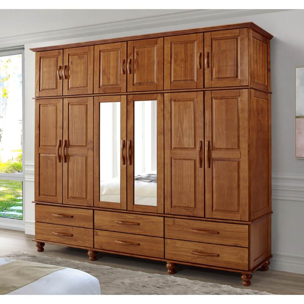 Guarda Roupa Orion com 12 Portas e 6 Gavetas - Cedro | MadeiraMadeira