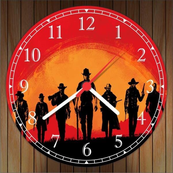 Relógio De Parede Game Red Dead Redemption Jogos | MadeiraMadeira