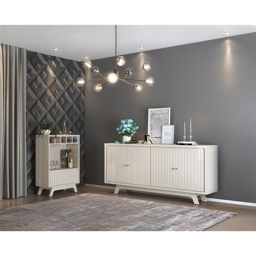 Buffet DJ Móveis Belmonte com Prateleira | MadeiraMadeira