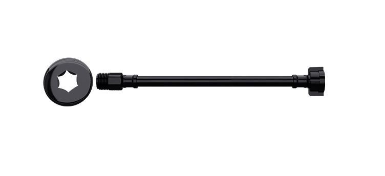 Engate Flexivel Pvc Preto 60cm 251938 Blukit | MadeiraMadeira