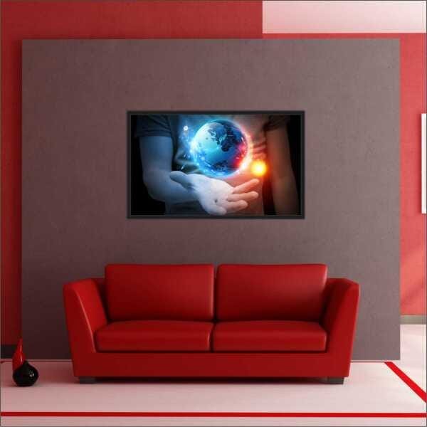 Quadro Galáxias Universo Planeta Lua Terra Espaço Estrelas TT009 ...