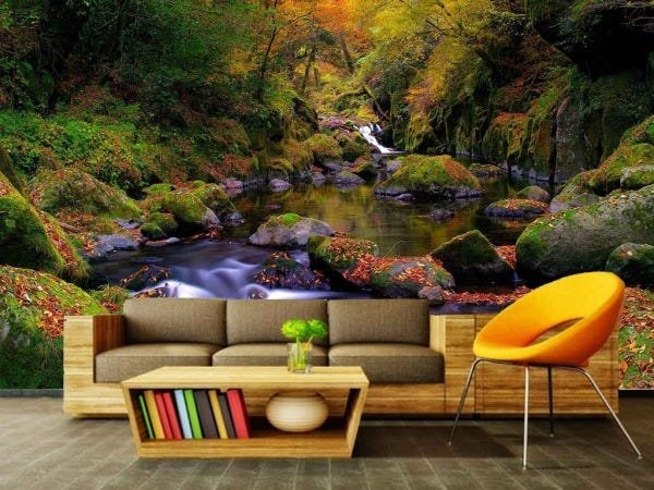 Papel de Parede Paisagens Cachoeira 49 - 1,00 X 1,00 | MadeiraMadeira