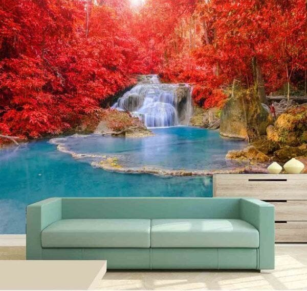 Papel de Parede - Painel Adesivo Cachoeira 3d 3m² na 011 | MadeiraMadeira