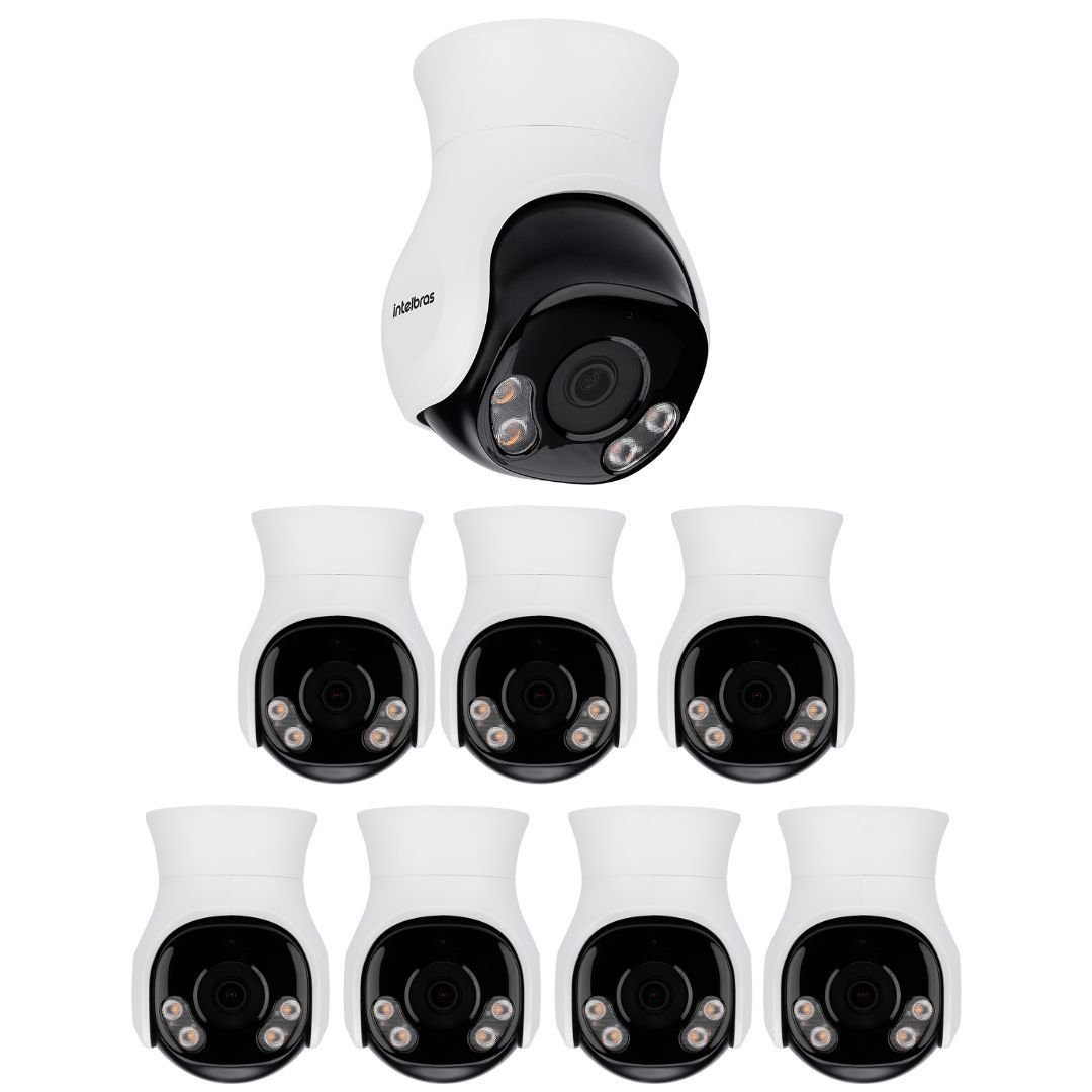 Kit 8 Câmeras Hdcvi 2 Megapixels 360º Full Color 40m Vhd 3200 Mini Sd ...