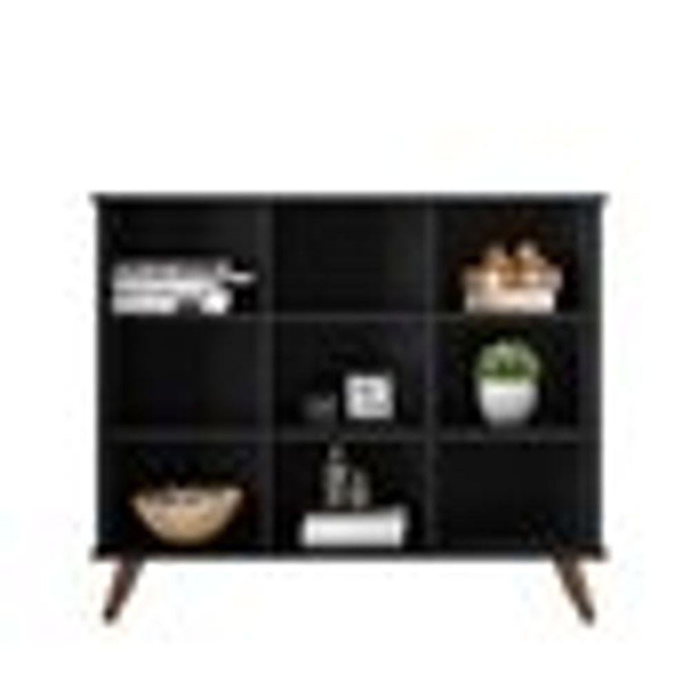 Nicho Organizador Sem Gavetas Com Pés Preto Retrô Qmovi | MadeiraMadeira