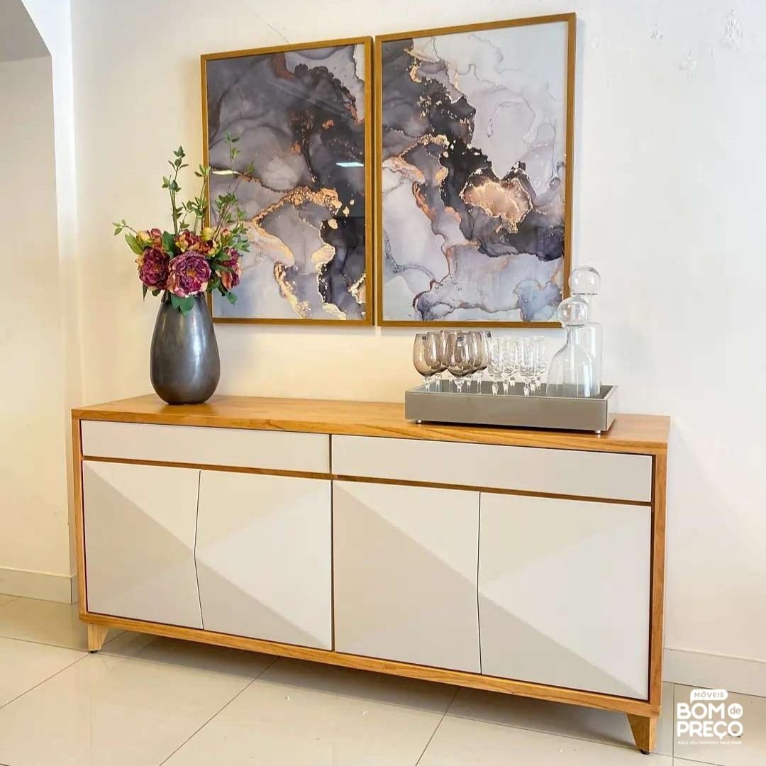 Buffet para sala de jantar 4 portas 2 gavetas 1,80m - Turim - Bella ...