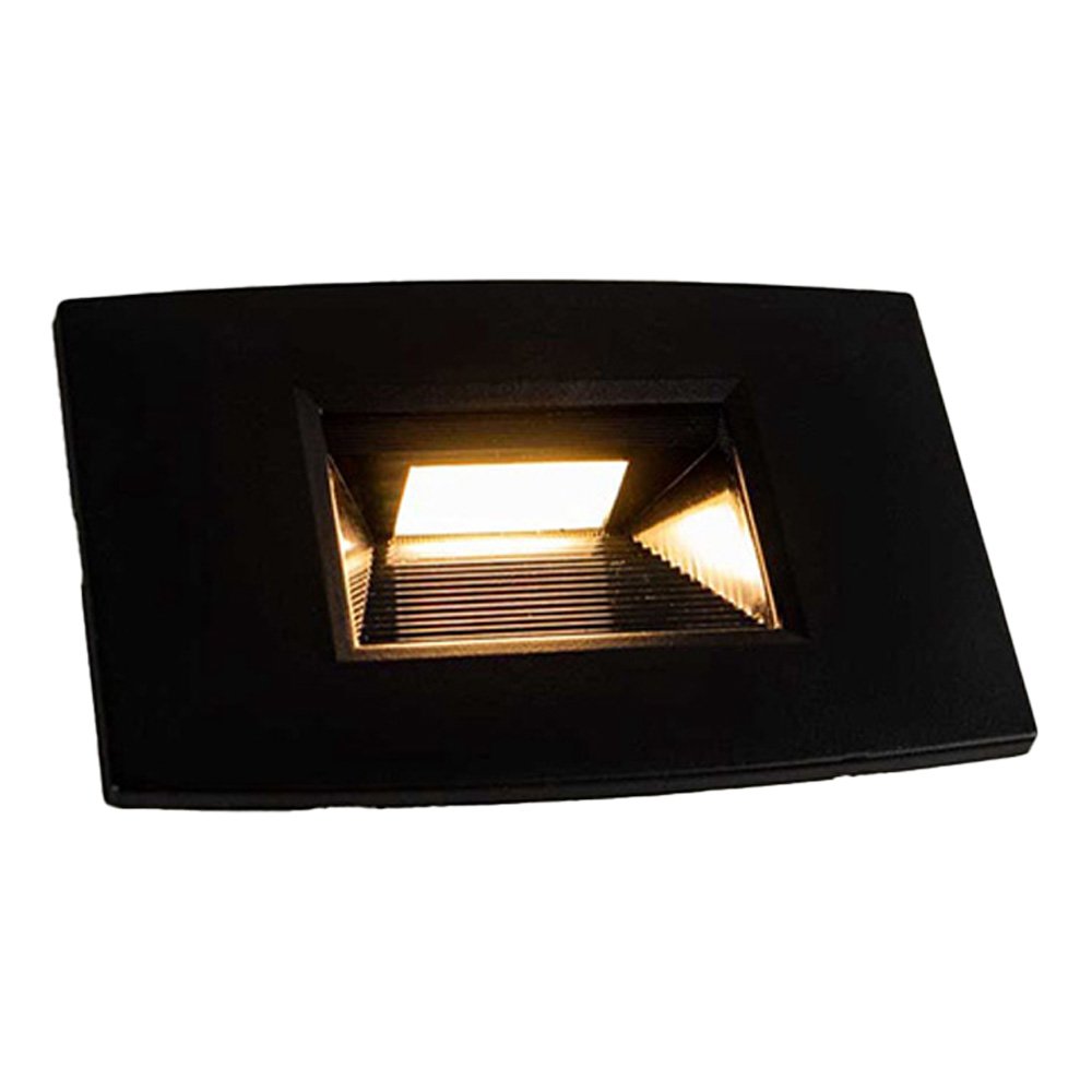 Kit 8 Balizador Parede Step Embutir 4X2 Led 2w Preto 3000K | MadeiraMadeira
