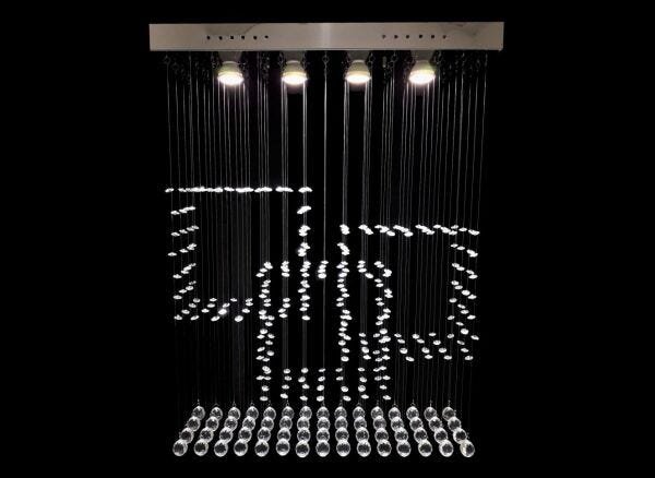 Lustre De Cristal Acrílico Formato de Cubos Retangular - Base Inox ...