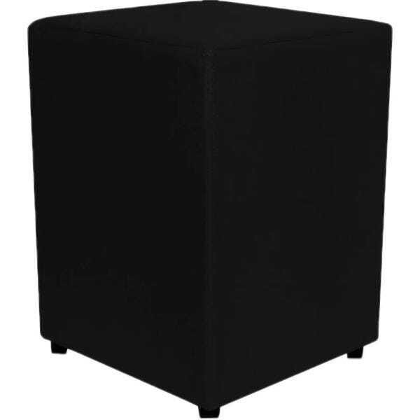 Puff Quadrado - Preto | MadeiraMadeira