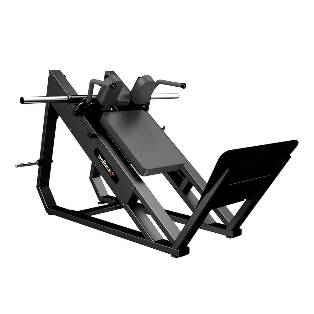 Hack Squat Plate Wellness Preto - EM217 EM217 | MadeiraMadeira