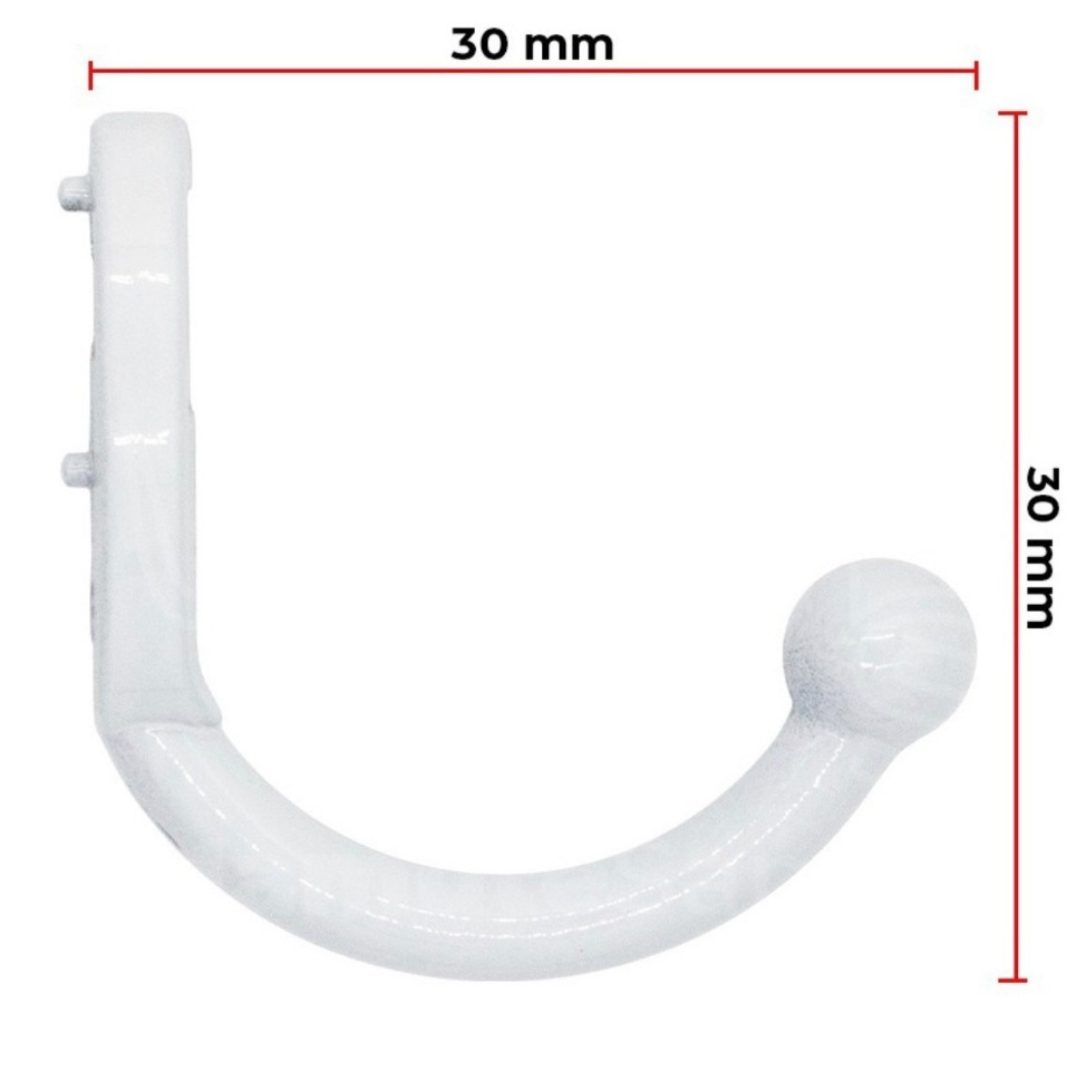 gancho para porta chaves plastico branco c 10 | MadeiraMadeira