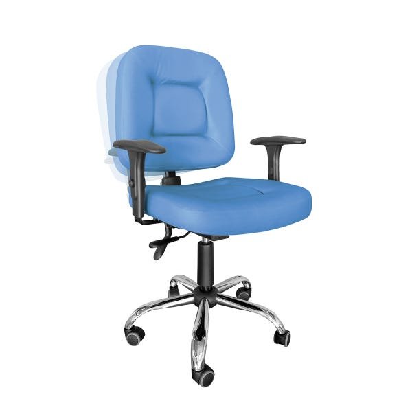 Cadeira Ergonômico Azul Céu Cb 1452 Cadeira Brasil | MadeiraMadeira