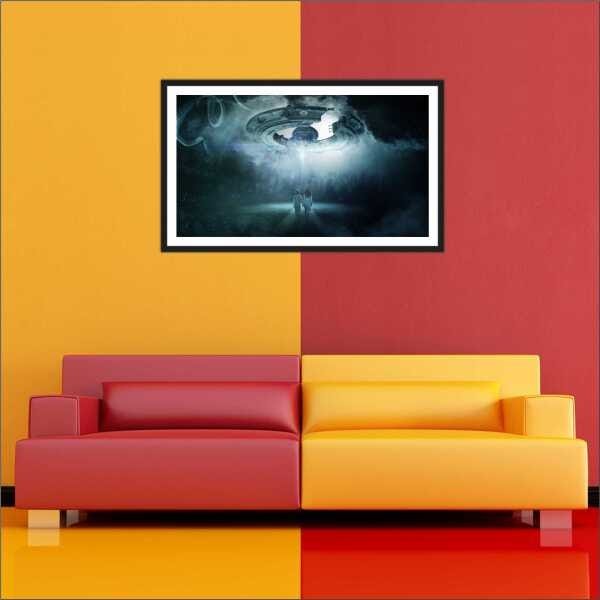 Quadro Ufologia Ufo Com Moldura Disco Voadores OVINI | MadeiraMadeira