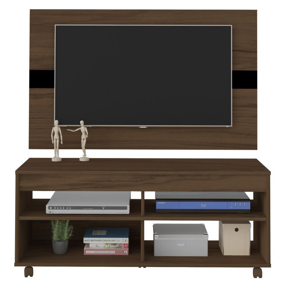 Painel para TV com Rack Bancada até 47 Pol. Cross - Artely | MadeiraMadeira