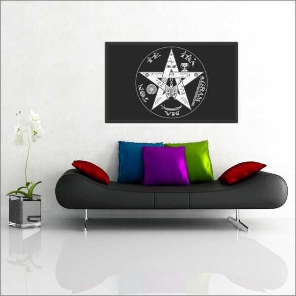 Quadro Tetragrama Tetragrammaton Esoterismo Com Moldura TT02 ...