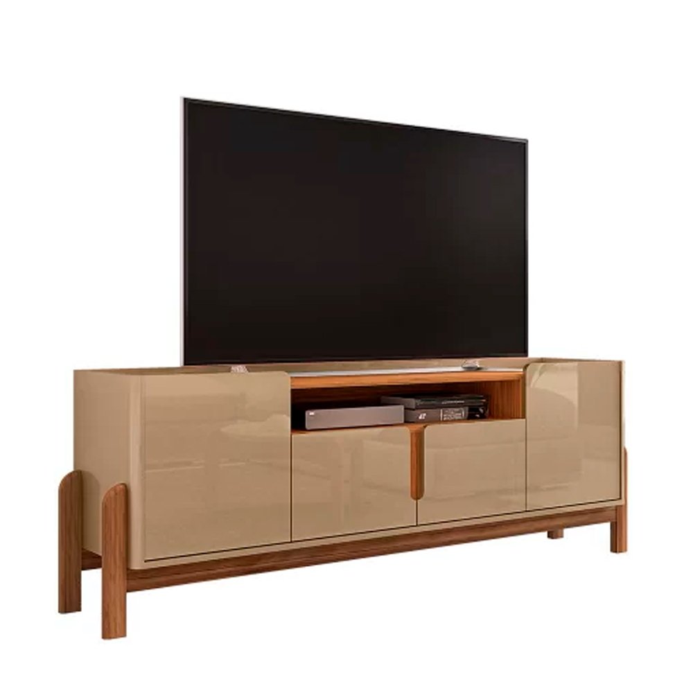 Rack para TV 60 polegadas Pés de Madeira Lizz Casa D Champagne/Cedro ...