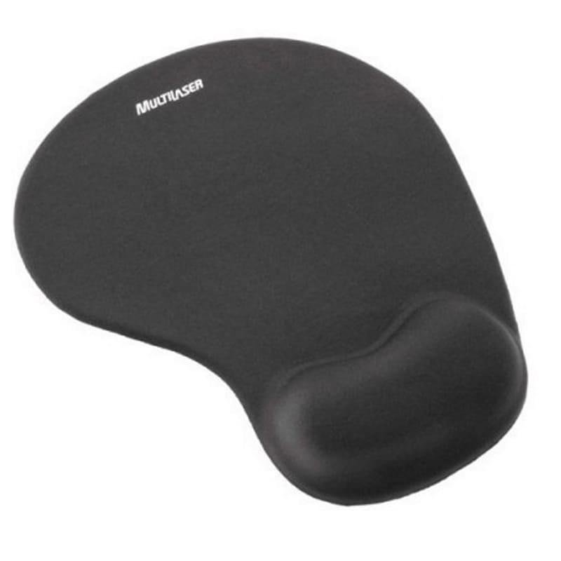 MOUSE PAD GEL PRETO NORMAL AC024 MULTILASER | MadeiraMadeira