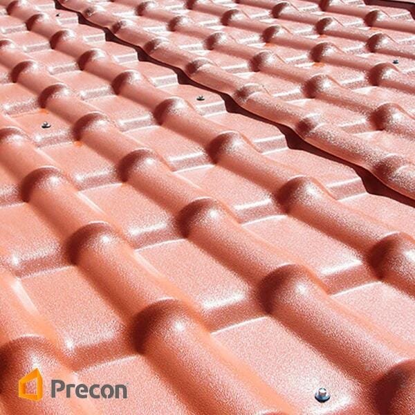 Telha Pvc Plan Cor Colonial Cerâmica 2.42X0.88M com Kit Instalação ...