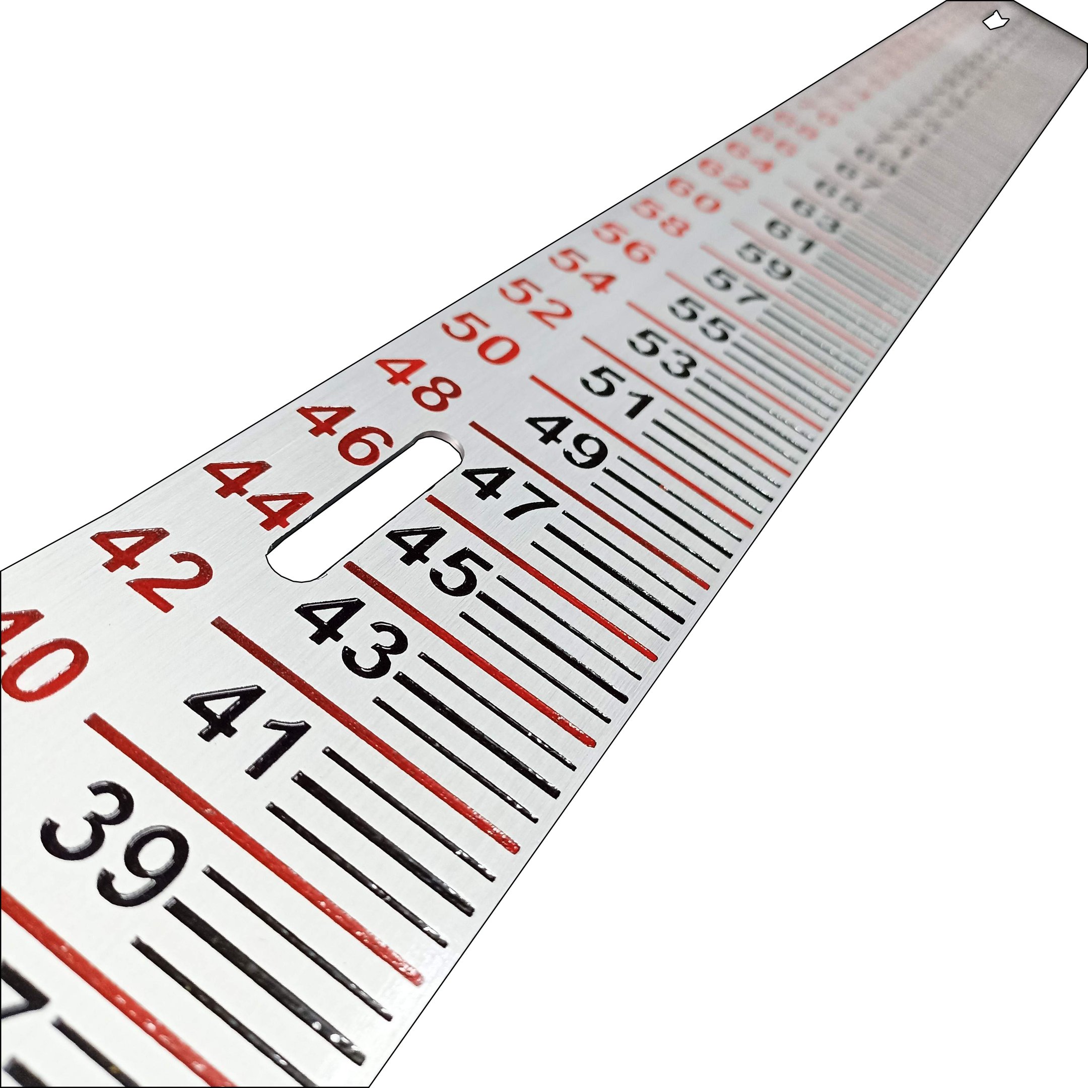 Régua Linimétrica - Fluviométrica 1000x70x2mm - 2 Cores | MadeiraMadeira