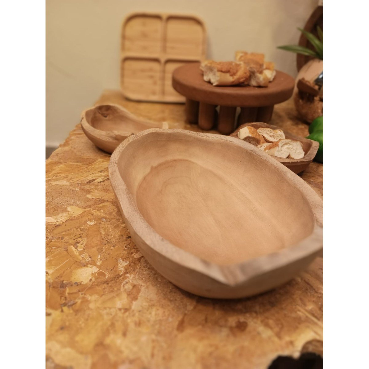 Bowl Gamela Madeira Rustico Teka Thaythay Decoracao | MadeiraMadeira