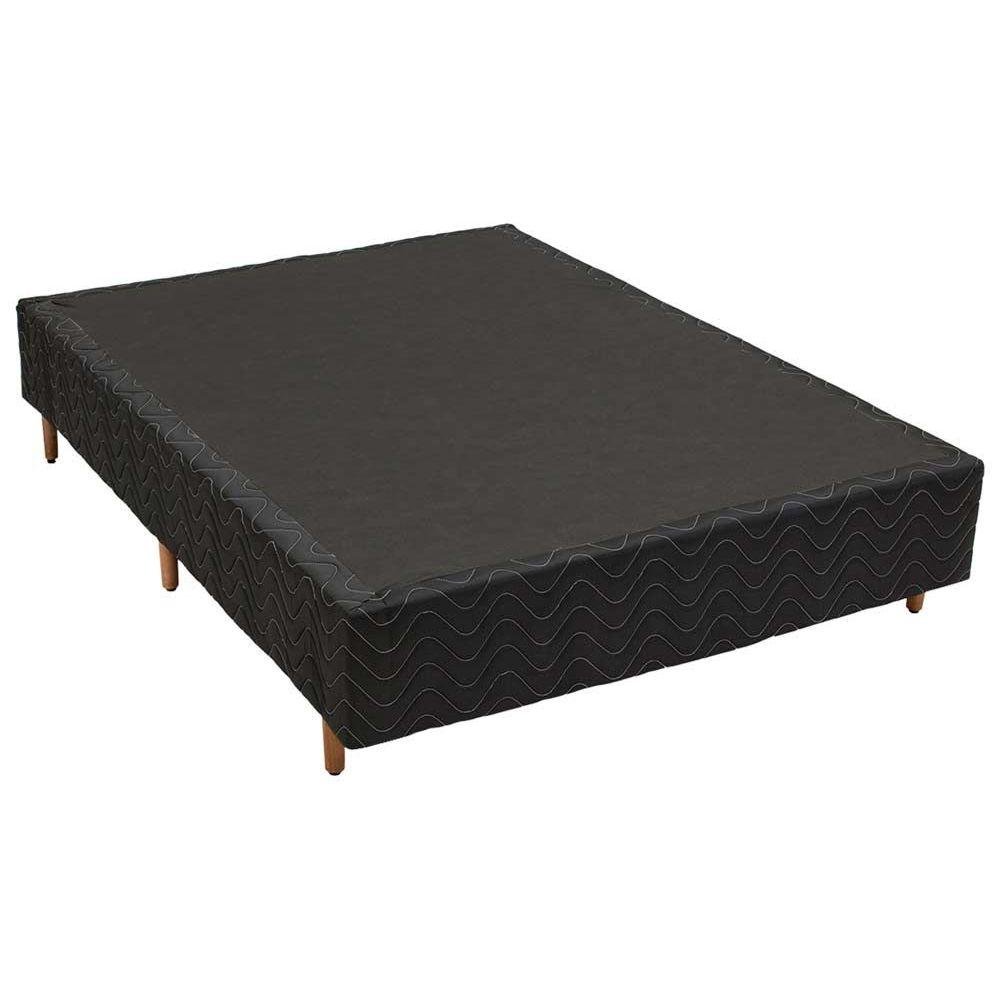 Cama Box Base Casal Universal Bordado Black (138x188x25) - Polar ...