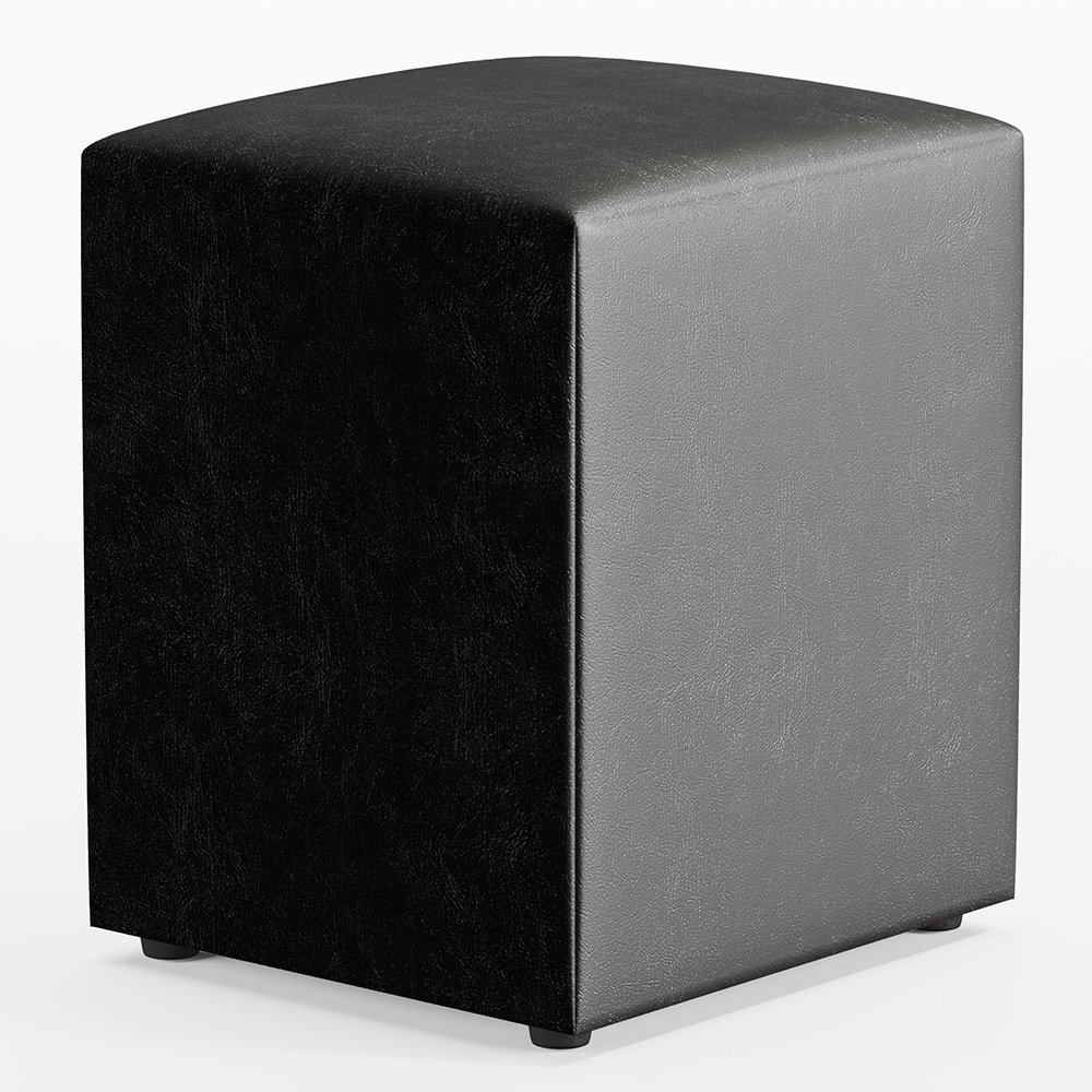 Puff Quadrado Decorativo L02 Sala de Estar Couríssimo Preto - Lyam ...