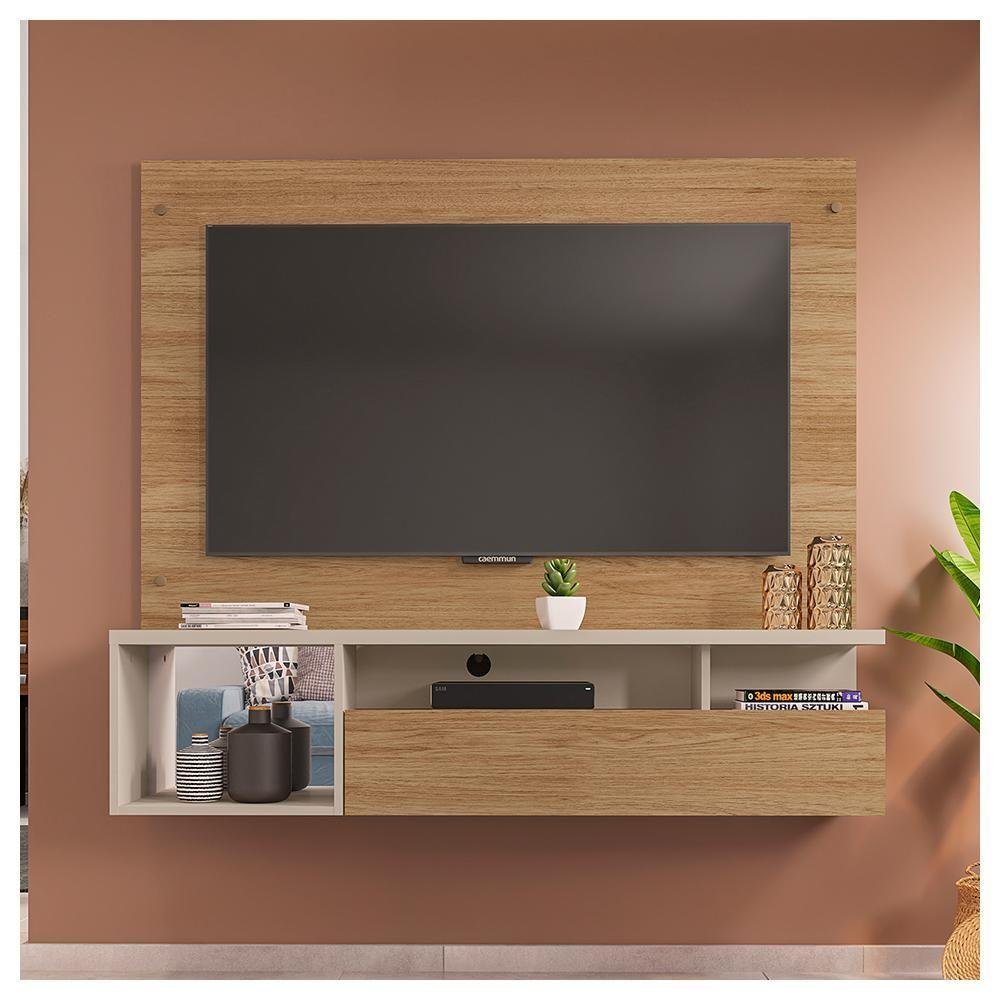 Painel Bancada Para Tv Até 55 Polegadas Black Marrom Caemmun ...