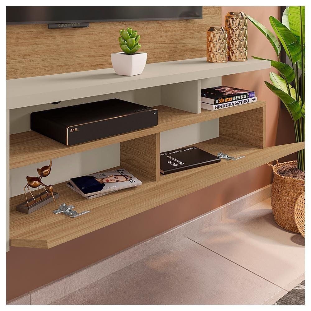Painel Bancada Para Tv Até 55 Polegadas Black Marrom Caemmun ...