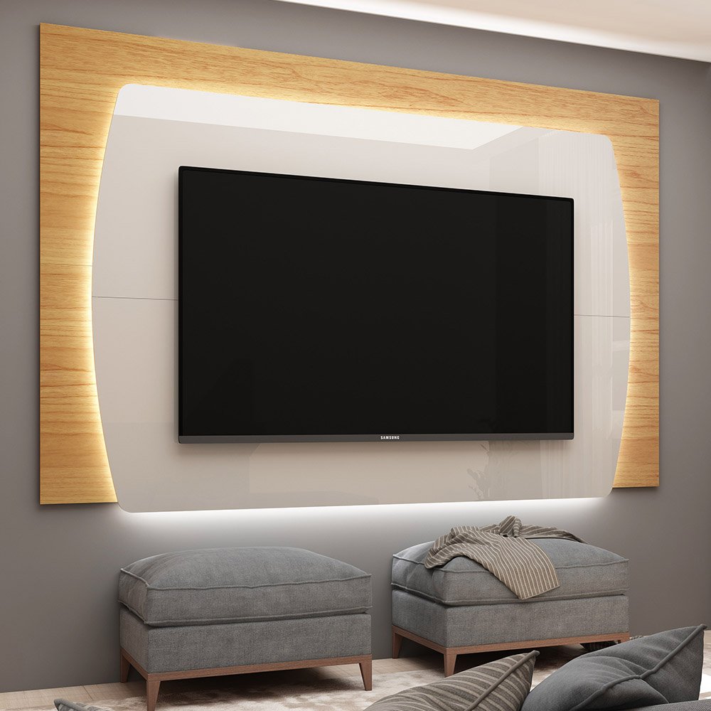 Painel para TV com LED Sublime 180 Off White Naturale - Gelius ...