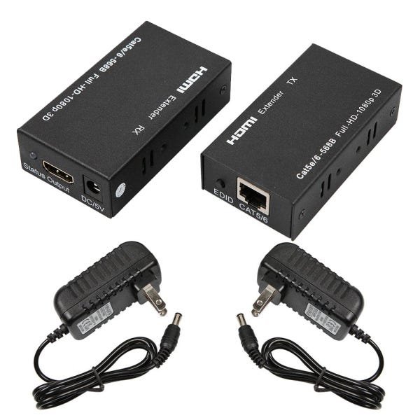 Extensor HDMI Até 60M TV Full Hd Cabo Utp Rede Rj45 Cat5E/6 ...