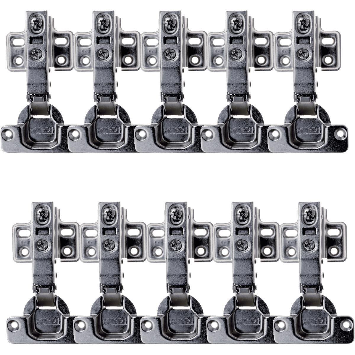 Kit 10 Dobradiça 110 Curva Ms Slow Calço Fixo Fgv Tn | MadeiraMadeira