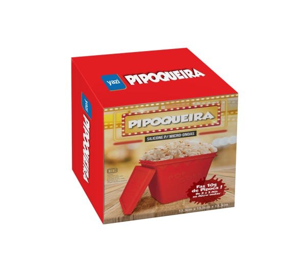 Pipoqueira de Silicone para Micro-ondas Popcorn Sem Óleo Yazi ...