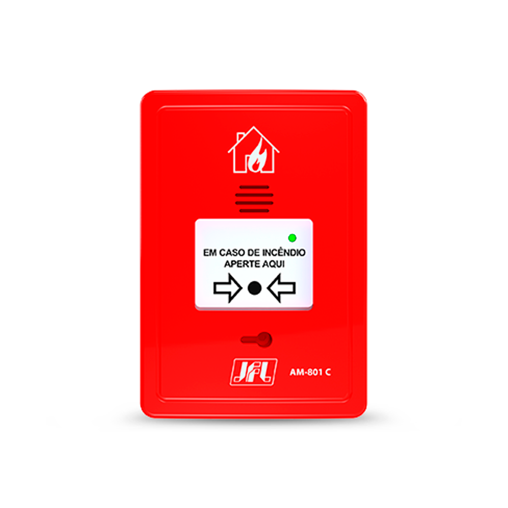 Acionador Manual de Incendio com Sirene AM-801C Vermelho - JFL ...