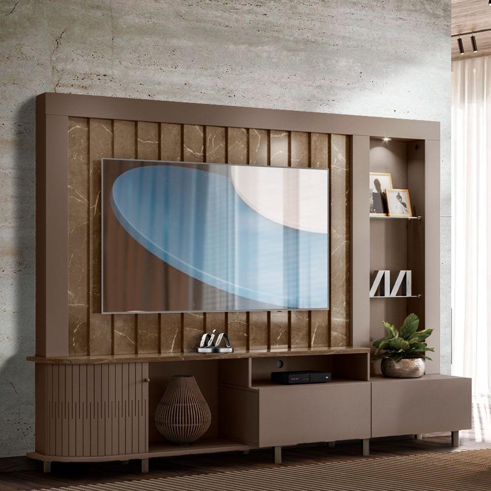 Rack Com Painel Para Sala Tv Até 70 Polegadas Imperial Sepia Espen Shop ...