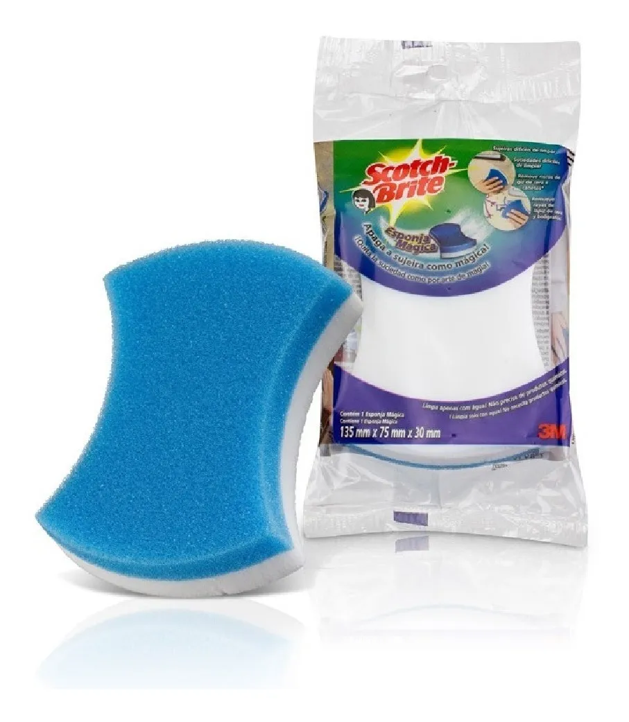 KIT 6 ESPONJA MAGICA SCOTCH BRITE 3M AZUL/BRANCA HB004105985 ...