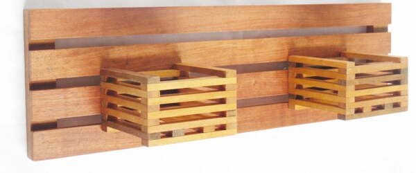 Floreira Jardim Vertical 25x80cm Com 2 Cachepos | MadeiraMadeira