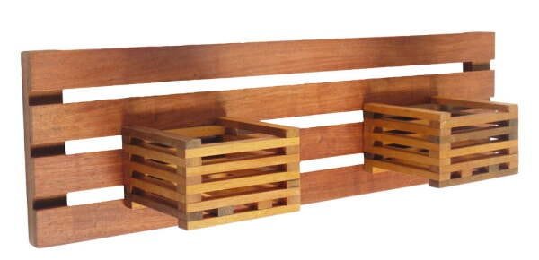 Floreira Jardim Vertical 25x80cm Com 2 Cachepos | MadeiraMadeira